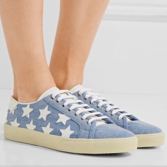 Yves Saint Laurent | Shoes | Yves Saint Laurent Denim Star Court ...